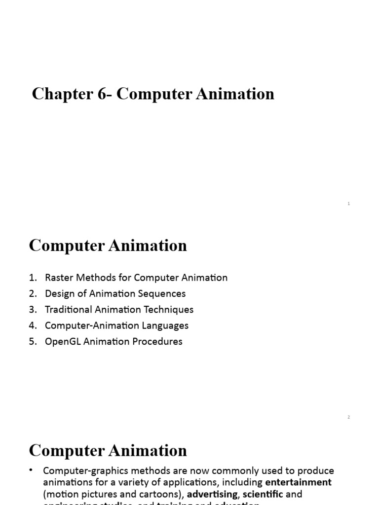 CH5 - Computer Animation | Download Free PDF | Computer Animation | 2 D Computer Graphics