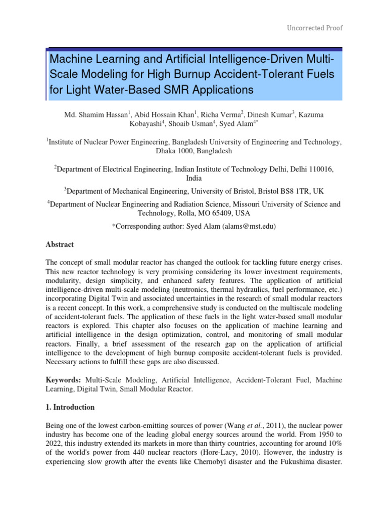 2022 AI ATF SMR 2209.12146v1 | PDF | Nuclear Fuel | Nuclear Reactor