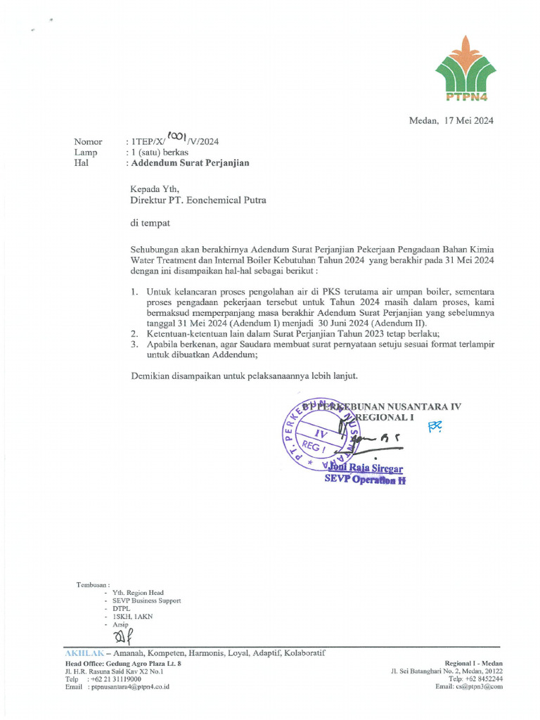 Addendum Surat Perjanjian 2 | PDF