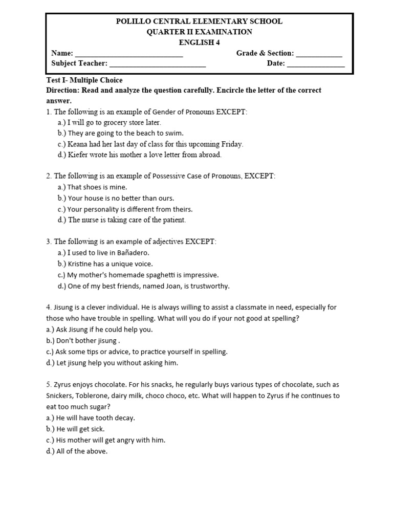 Test Construction | PDF | Verb | Grammatical Tense