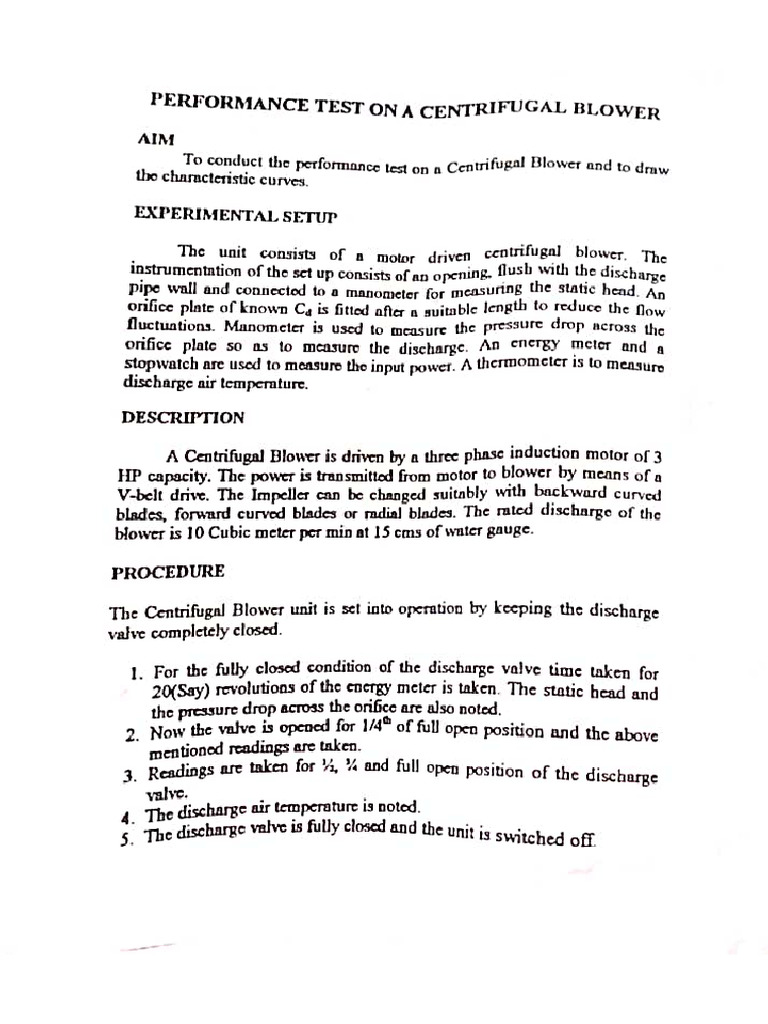 Blower | PDF