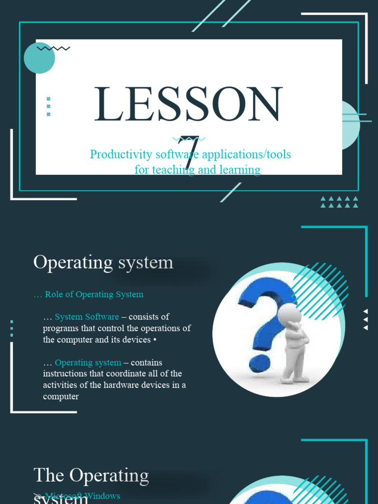Productivity Software for Education | PDF | Operating System | Application Software