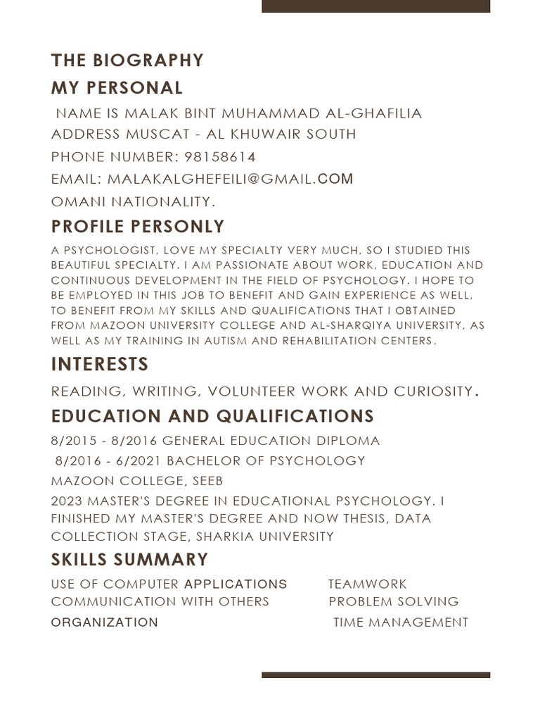 CV English 2024 | PDF | Self-Improvement