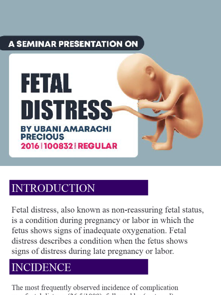 Fetal Distress | Download Free PDF | Fetus | Childbirth