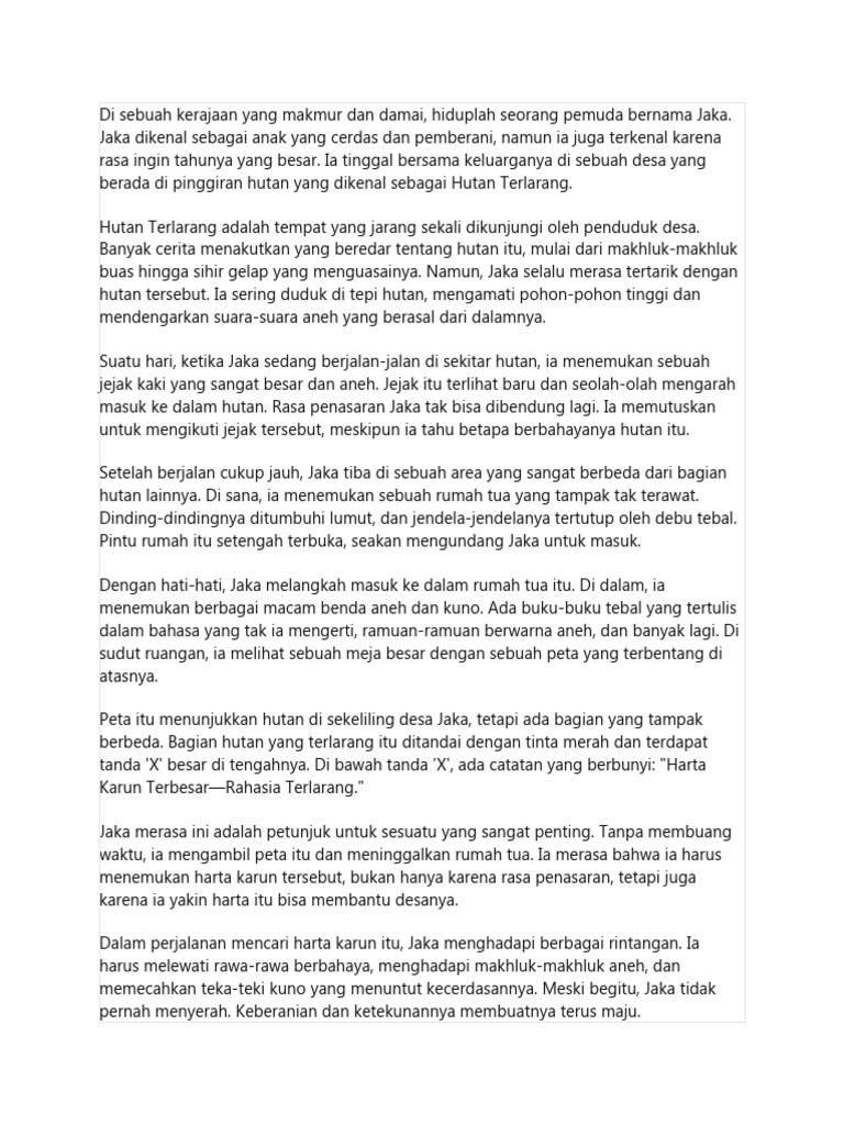 Di Sebuah Kerajaan Yang Makmur Dan Damai | PDF | Fiksi Misteri ...