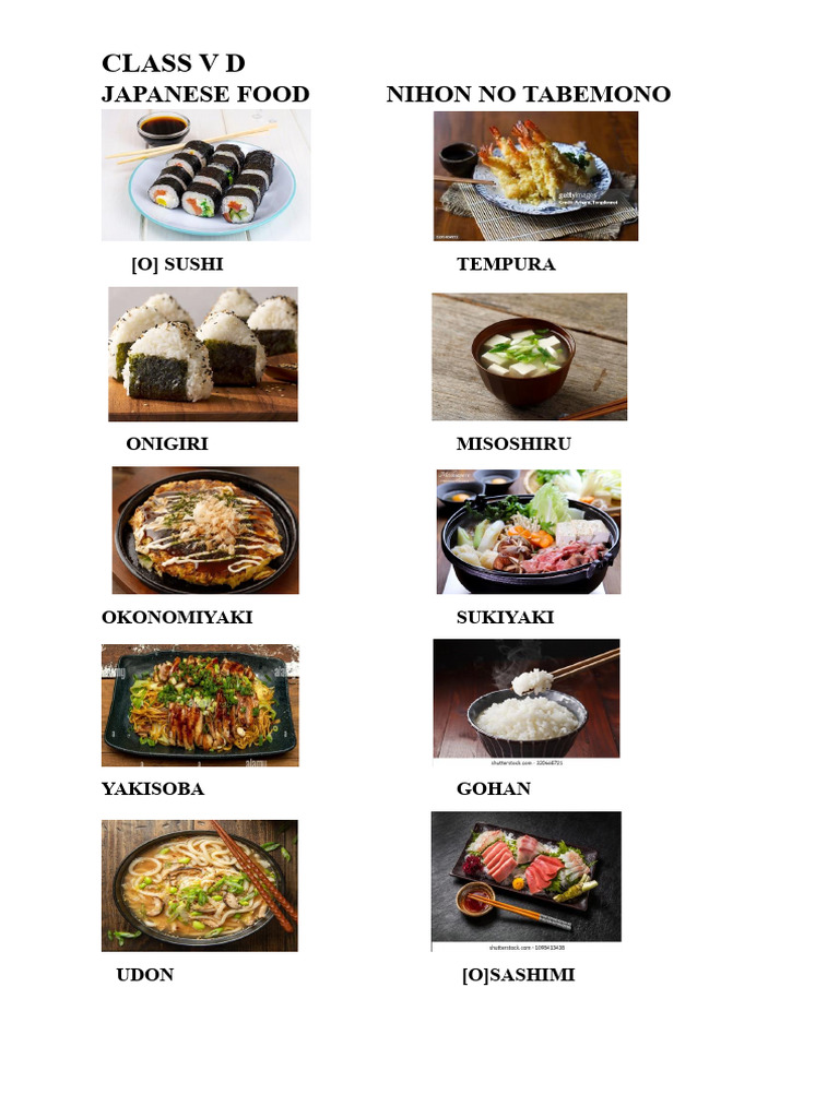 Japanese Food - Nihon No Tabemono | PDF