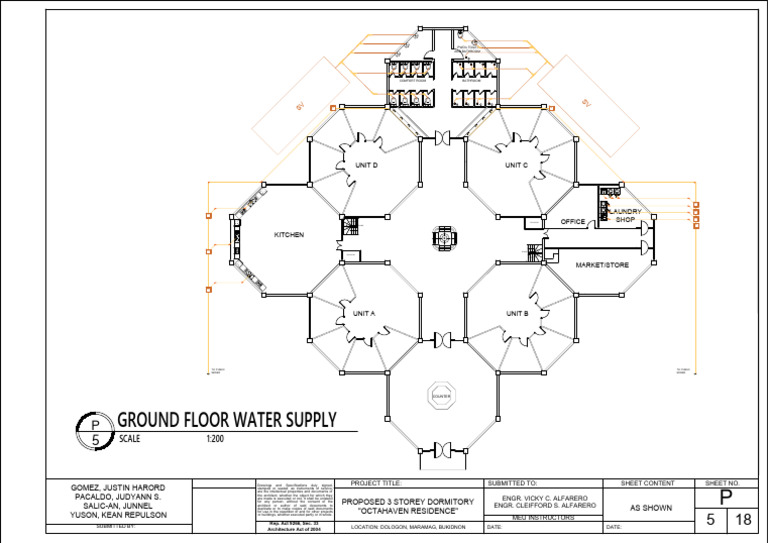 Ground Floor Water Supply: Scale 1:200 | PDF | Brisbane | Local ...