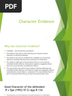 Admissibility of Defendant Bad Character Evidence | PDF | Witness ...