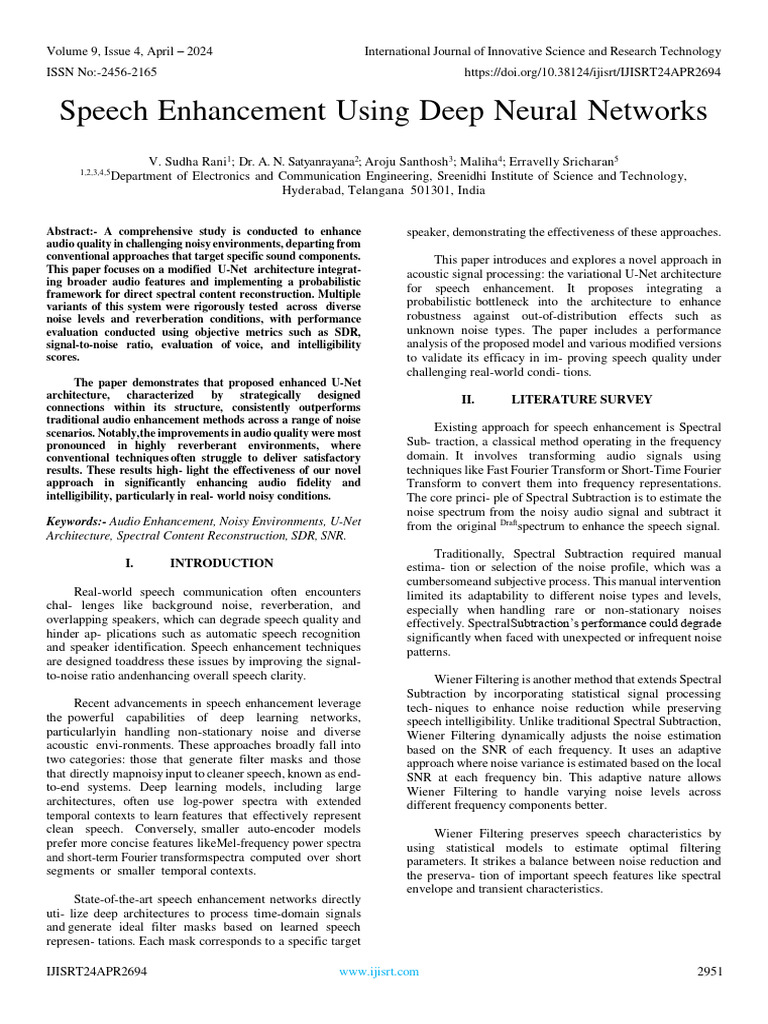 Speech Enhancement Using Deep Neural Networks | PDF | Solid State Drive | Spectral Density