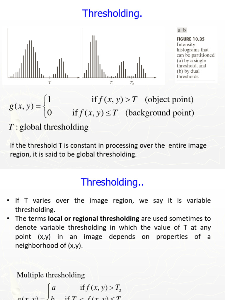 6.4 Thresholding Otsu | PDF | Computer Vision | Statistical Theory
