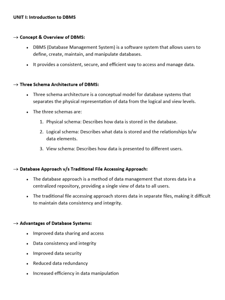 UNIT I Dhibiems | PDF | Databases | Conceptual Model