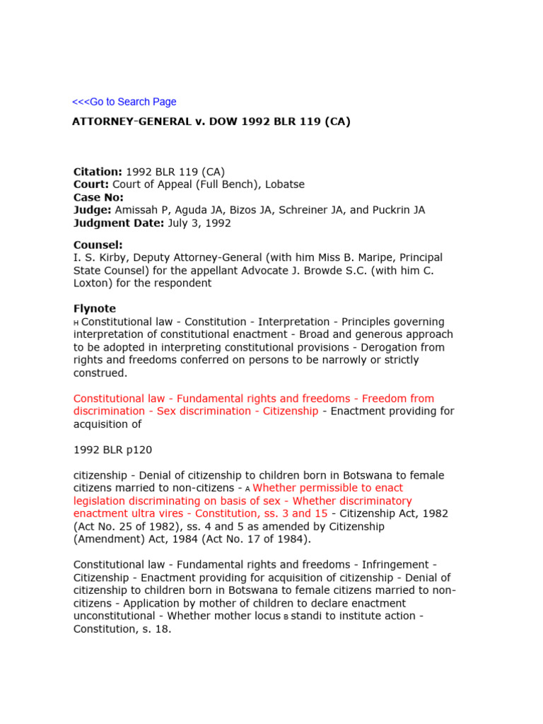 AG V Unity Dow | PDF