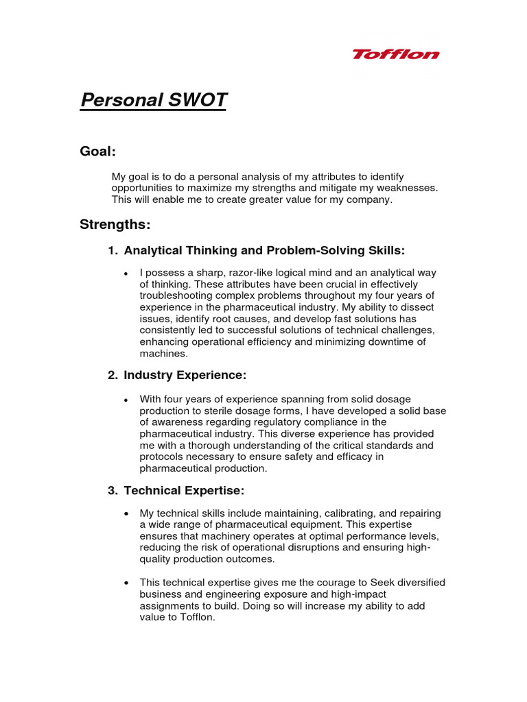 Amr Swot | PDF | Knowledge | Behavioural Sciences