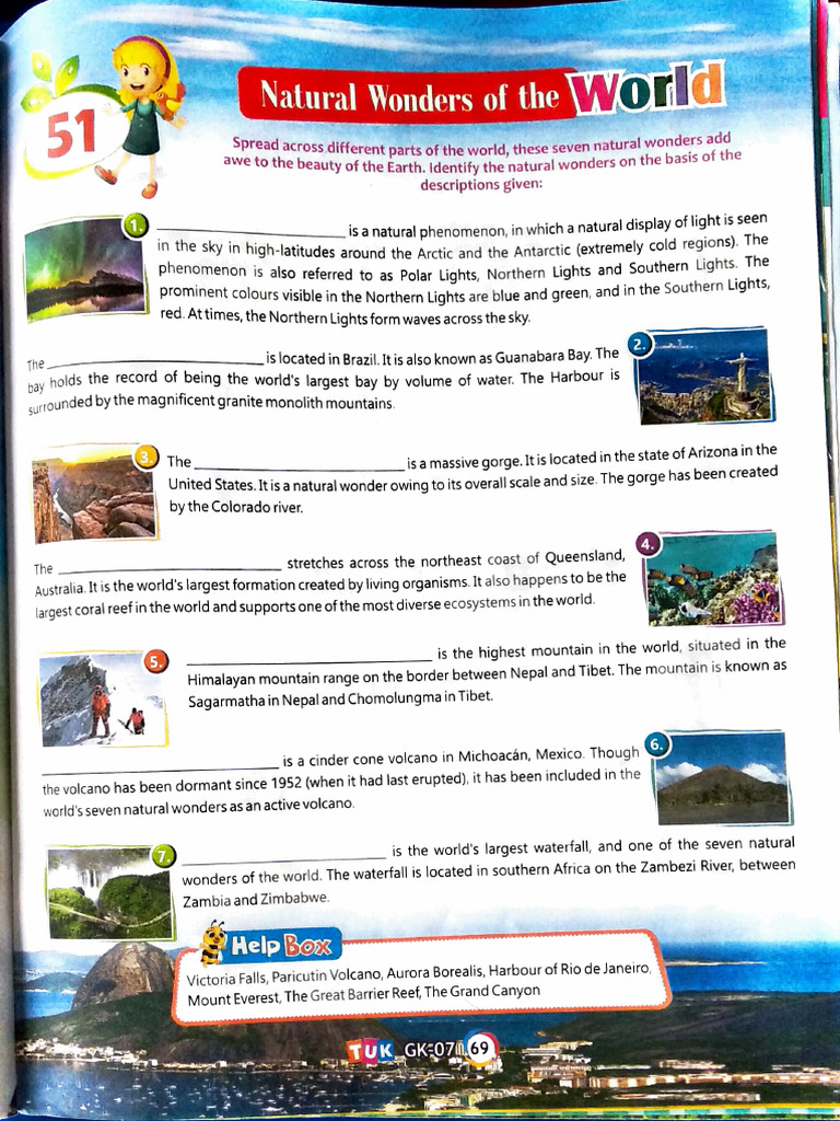 Class 7th G.K. Project For TA-2 | PDF | Aurora | Volcano