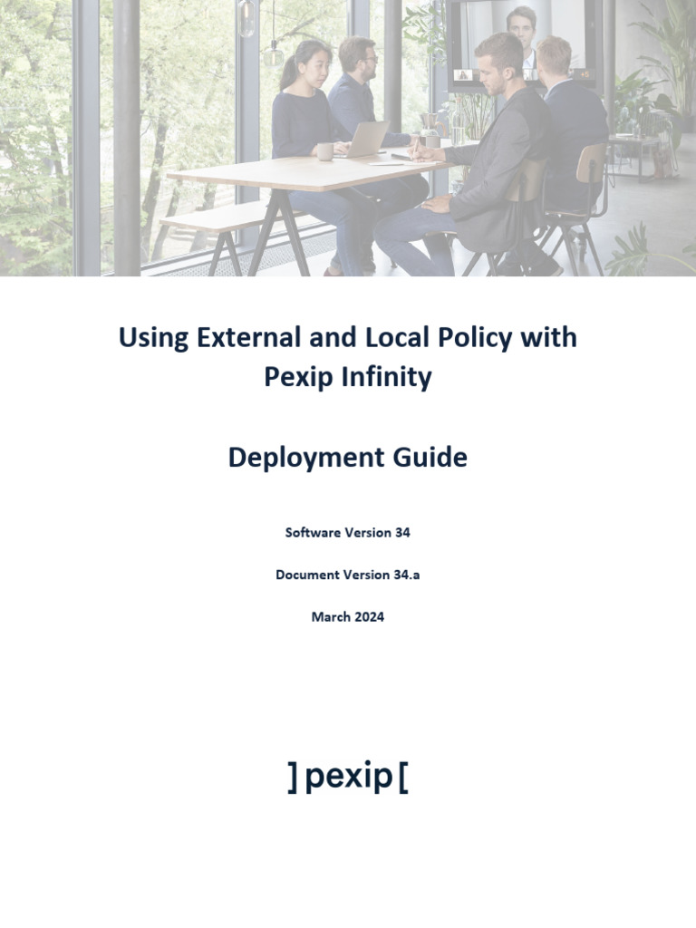 Pexip Infinity Policy Deployment Guide V34.a | PDF | Session Initiation Protocol | Databases