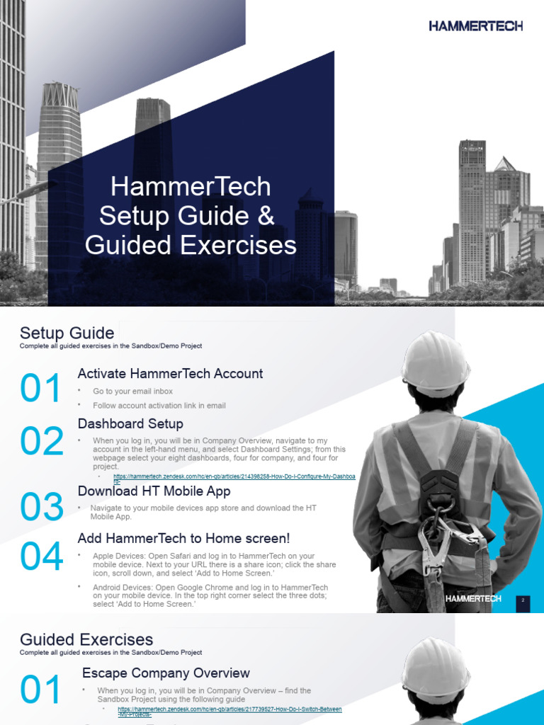 HammerTech Setup & Exercise Guide UK | PDF | Login | Mobile App