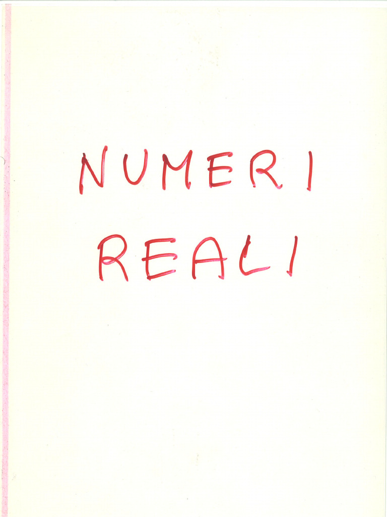 04 Numeri Reali | PDF