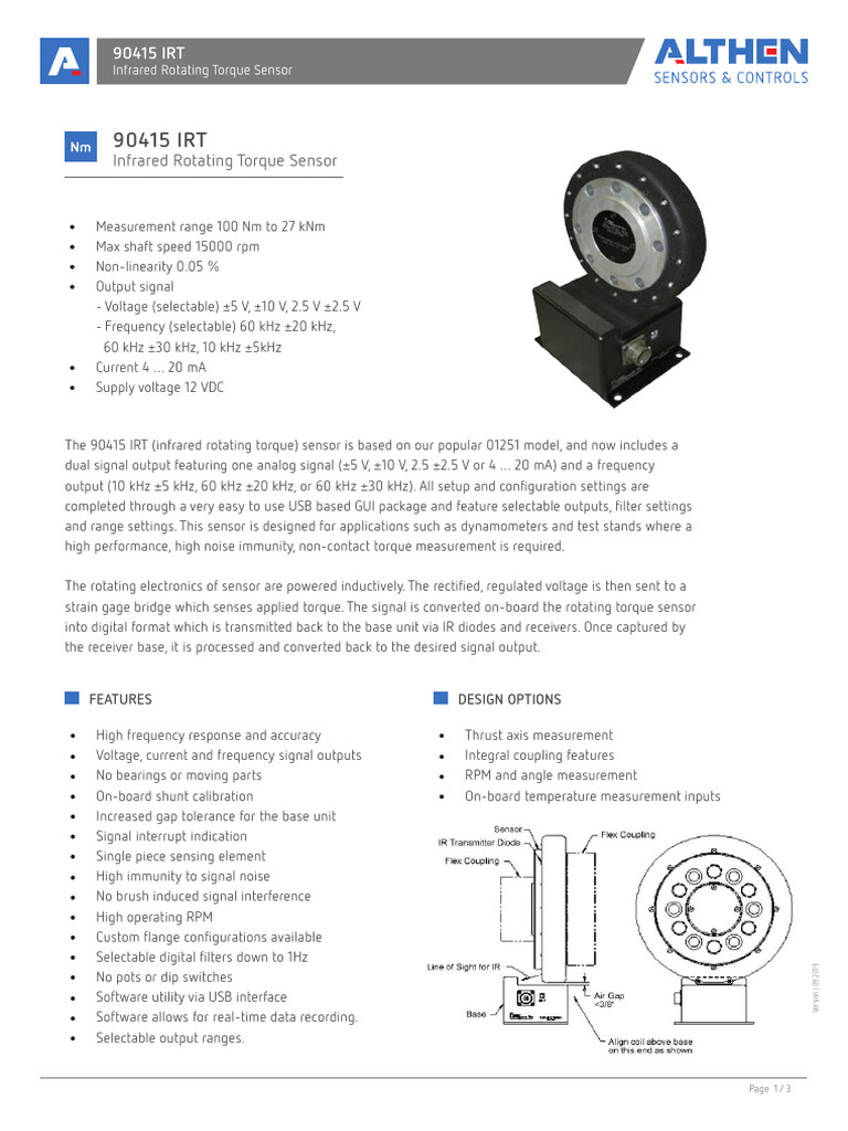 Irt Rotating Torque Sensor en | PDF | Sensor | Rectifier