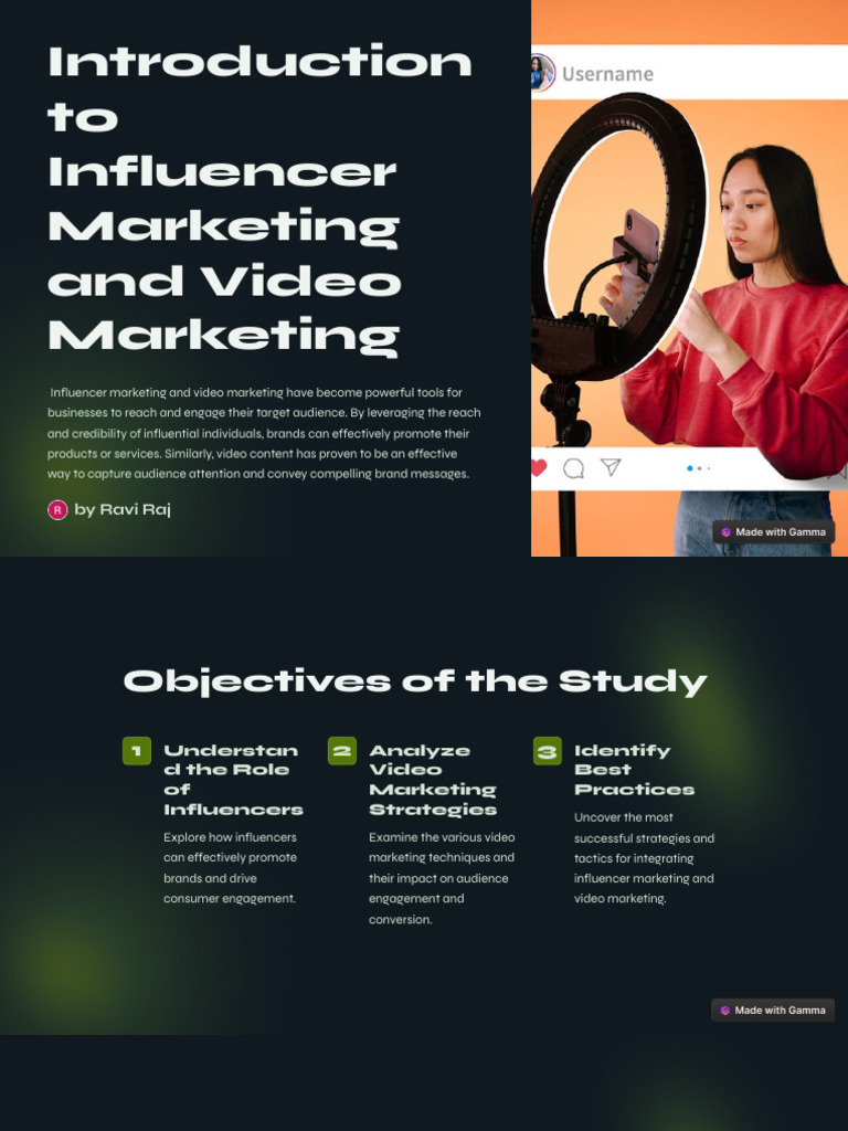 Introduction To Influencer Marketing and Video Marketing | PDF ...