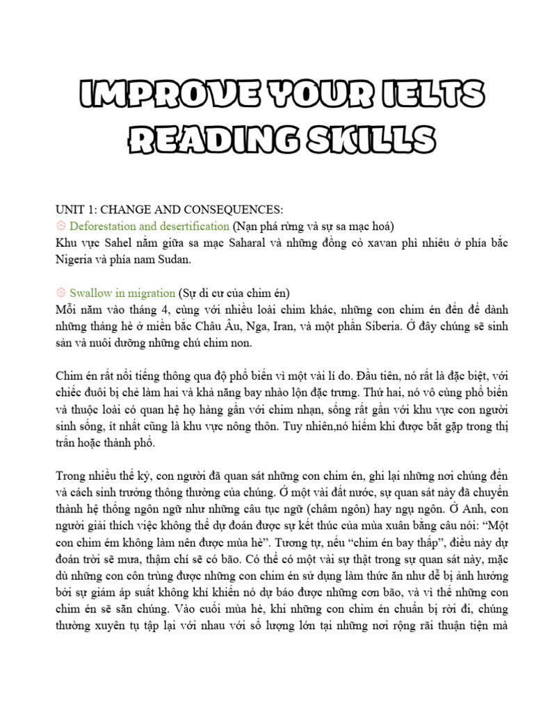 Improve Your Ielts Reading Skills | PDF