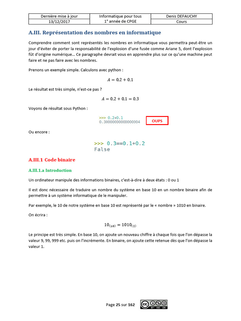 Représentation des Nombres en Informatique | PDF | Entier relatif | Bit
