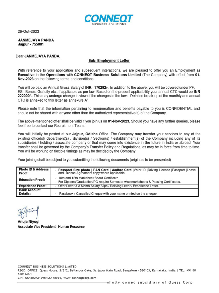 Janmejaya Panda | PDF | Salary | Employment