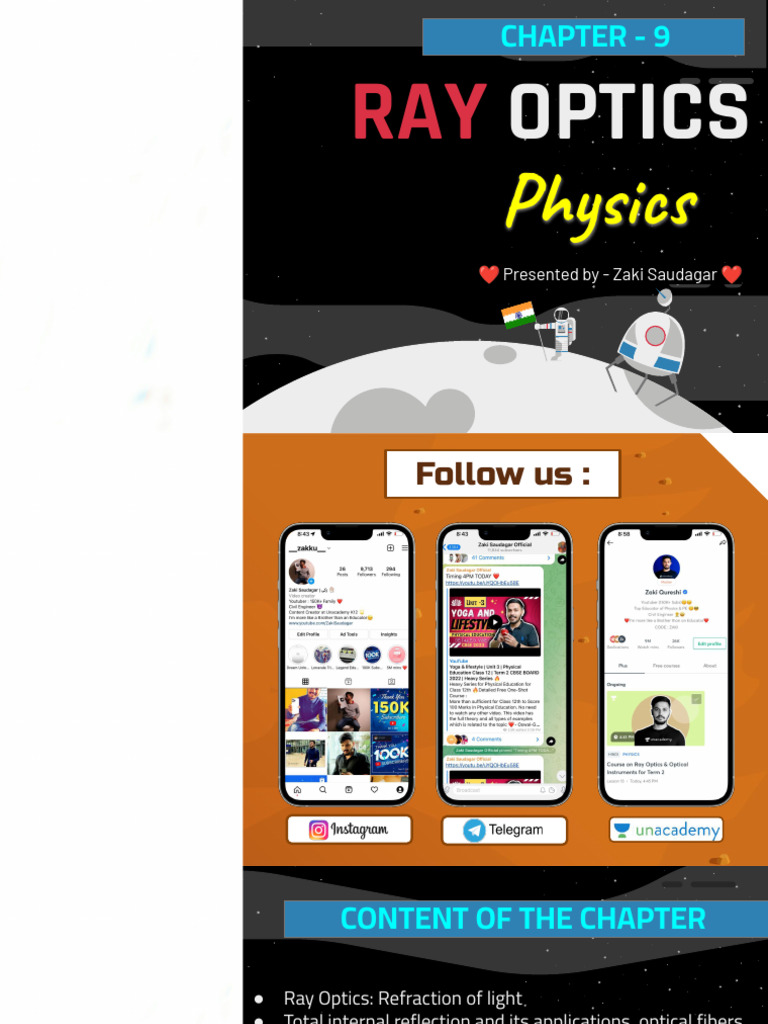 Ray Optics | PDF | Electromagnetic Radiation | Materials Science