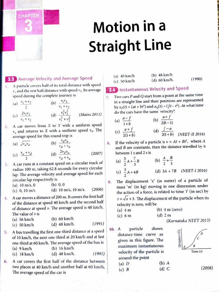Average Speed and Velocity Problems | PDF | Speed | Acceleration