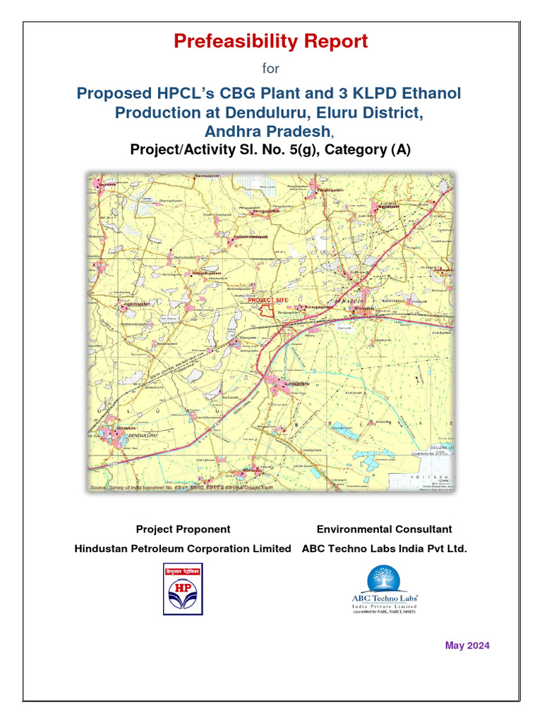 CBG and Ethanol Plant Prefeasibility Report-HPCL-May 2024 | PDF | Anaerobic Digestion | Biofuel