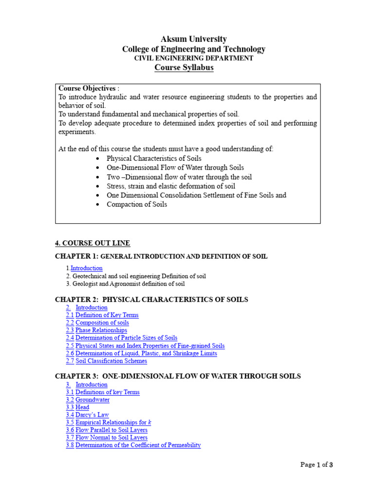 Soil i Lecture 1 | PDF | Geotechnical Engineering | Soil Mechanics