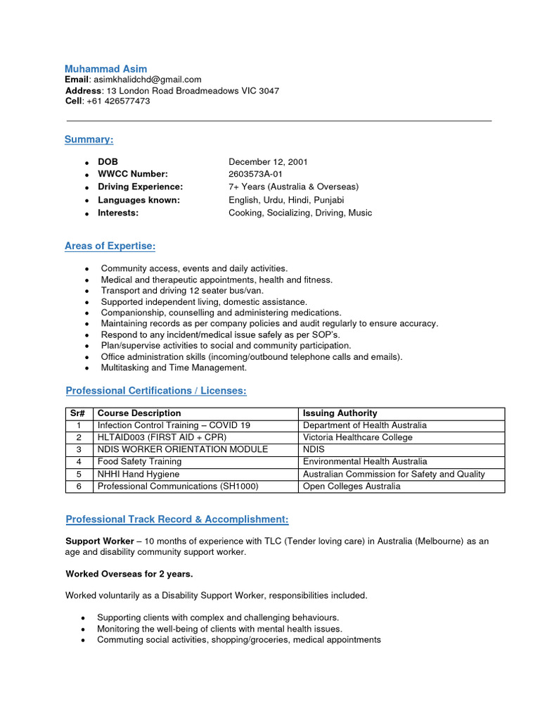 Asim's Final Resume | PDF | Health Care