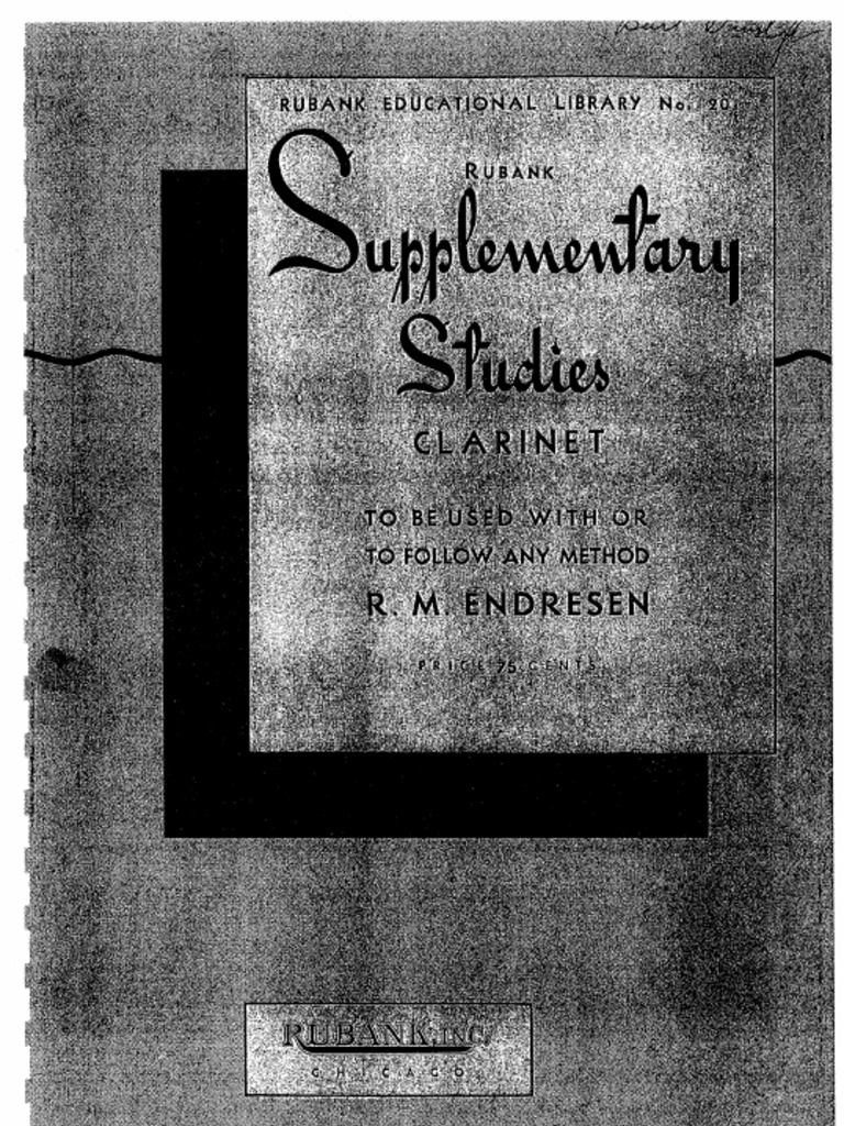 Supplementary Studies Clarinet | PDF