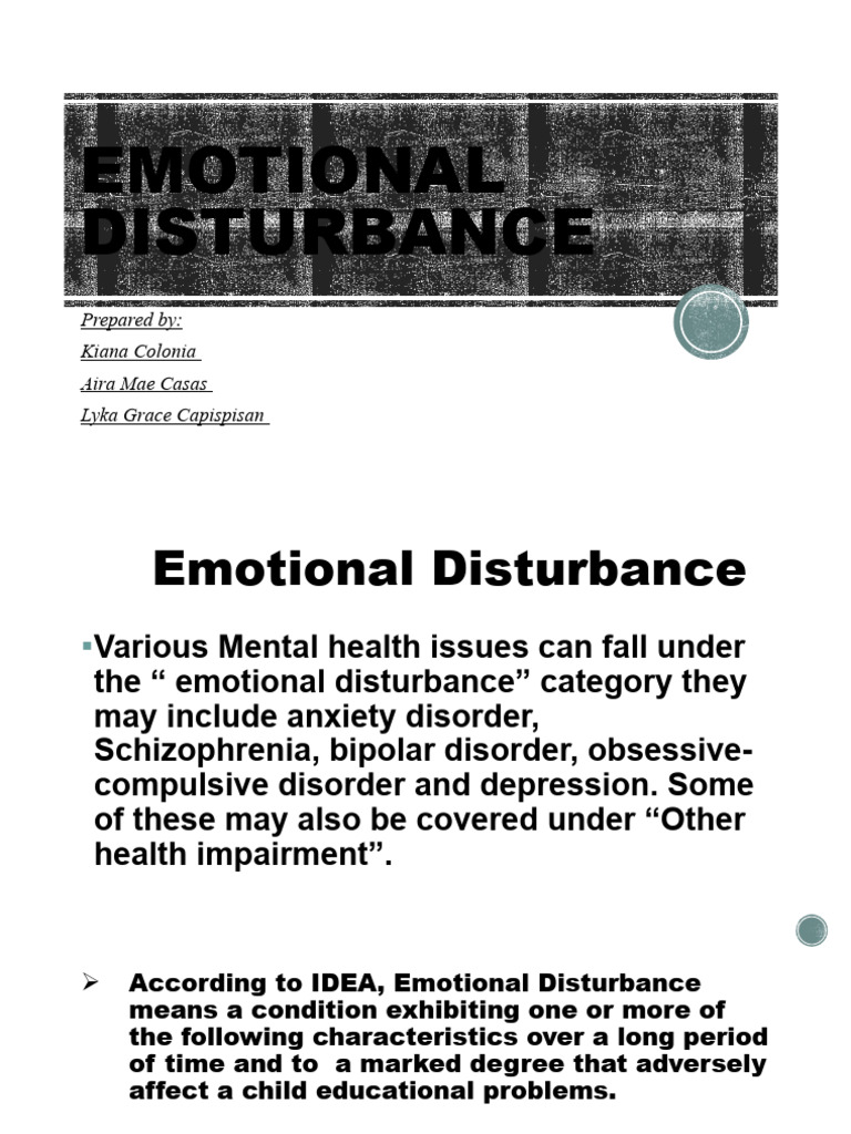 Emotional Disturbance | PDF | Mental Disorder | Obsessive–Compulsive ...