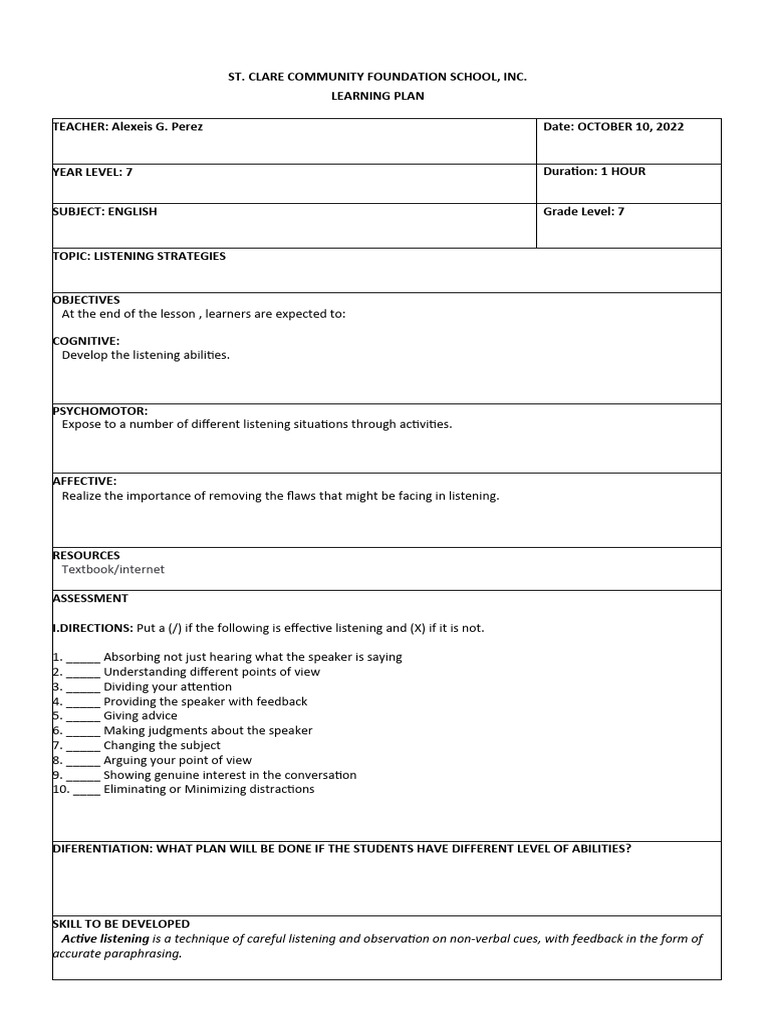 SLP in English 7 Lesson 9 | PDF | Nonverbal Communication | Conversation