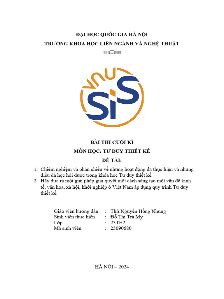 TDTK CUỐI KÌ PHẦN 3 | PDF