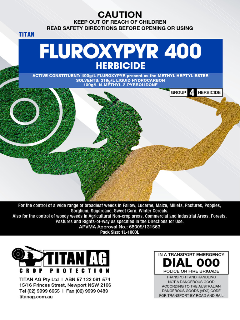 TITAN Fluroxypyr 400 PM | Download Free PDF | Maize | Herbicide