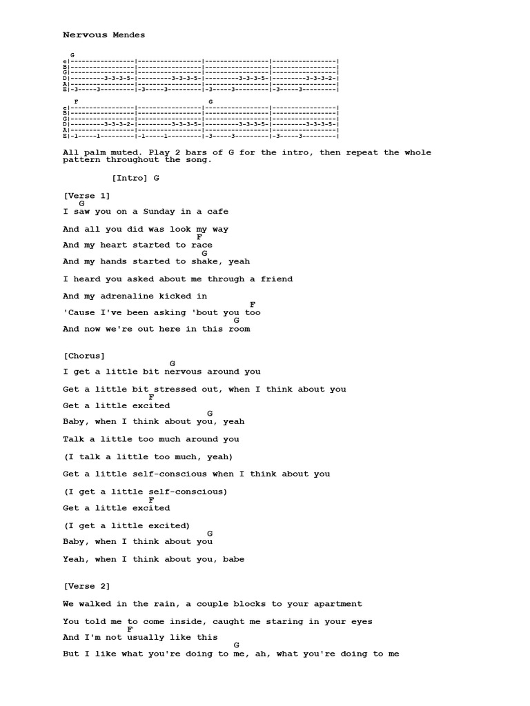 Nervous Mendes | PDF | Song Structure | Songs