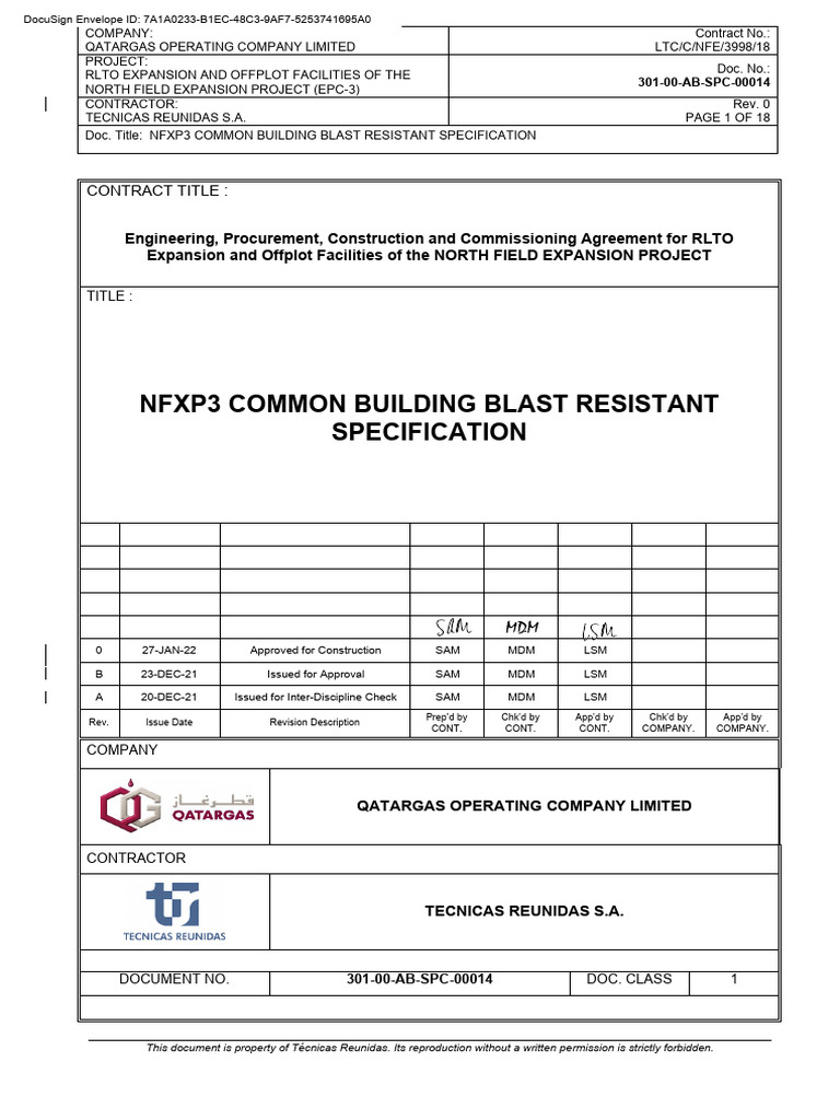 Blast Resistant Building Specs | PDF | Bending | Explosion