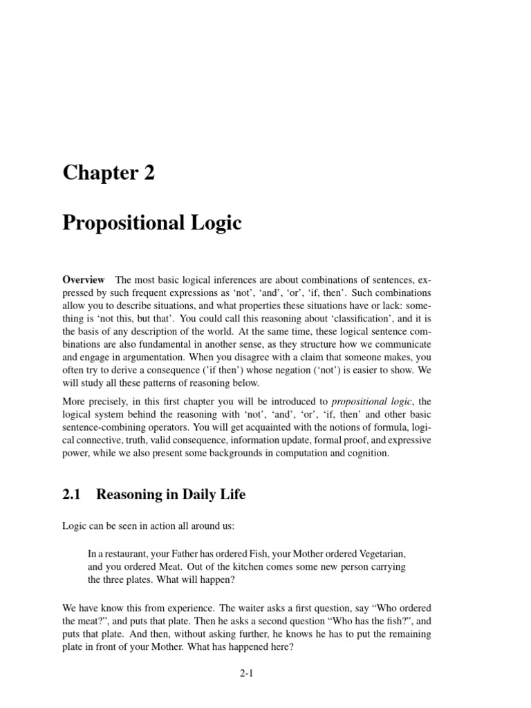 CH 2 | PDF | Logic | Logical Consequence