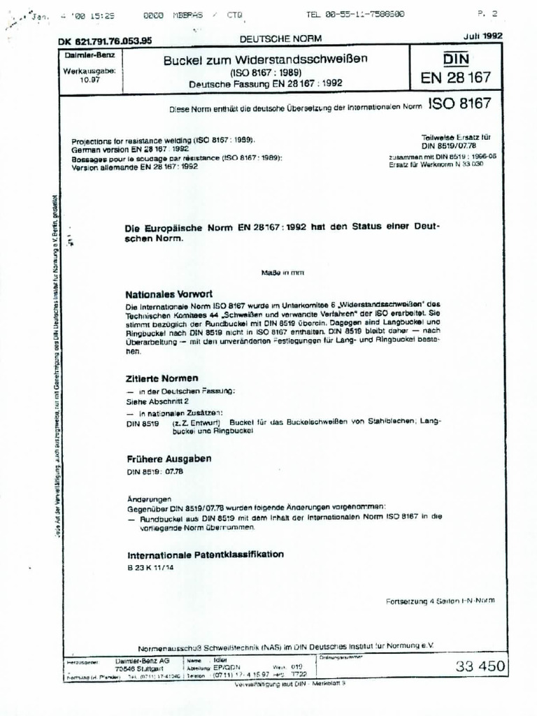 Din en 28167 | PDF