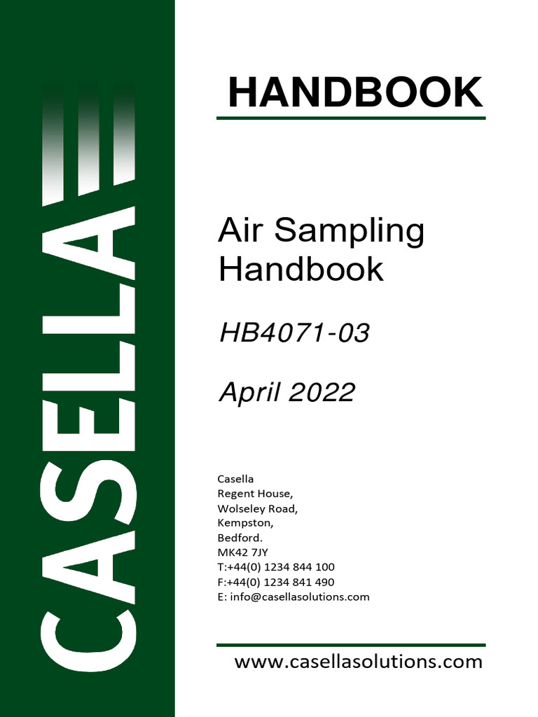 CASELLA APEX2 - PRO - Air Sampling Solutions Handbook HB4071-03 ENGLISH ...