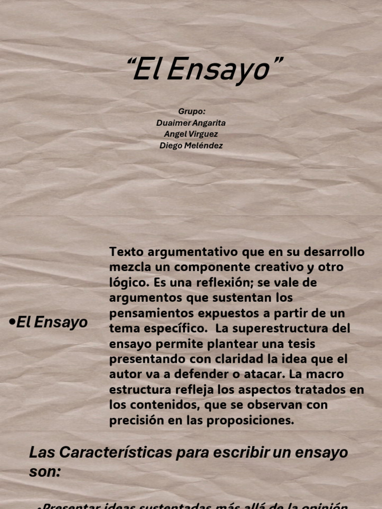 El Ensayo | PDF