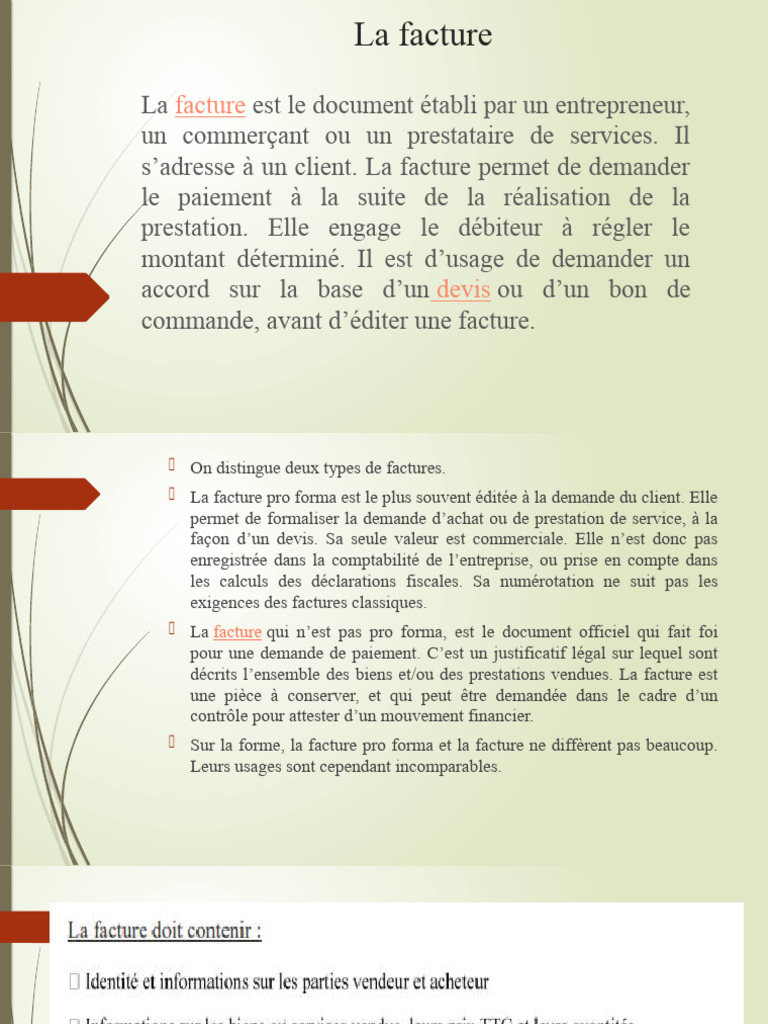 La Facture | PDF | Facture | Chèque