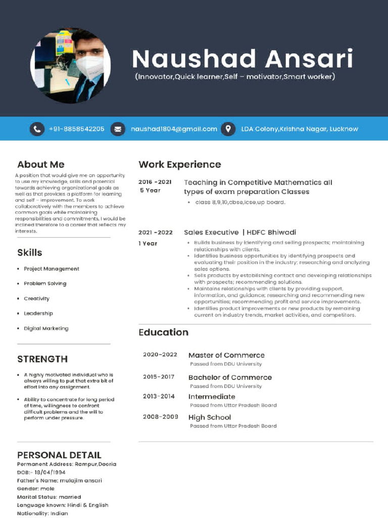 Mr. Naushad Ansari | PDF