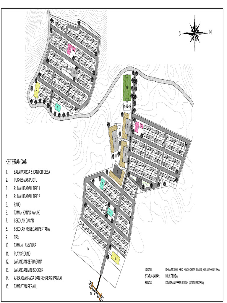 Siteplan Relokasi Gunung Ruang Revisi | PDF