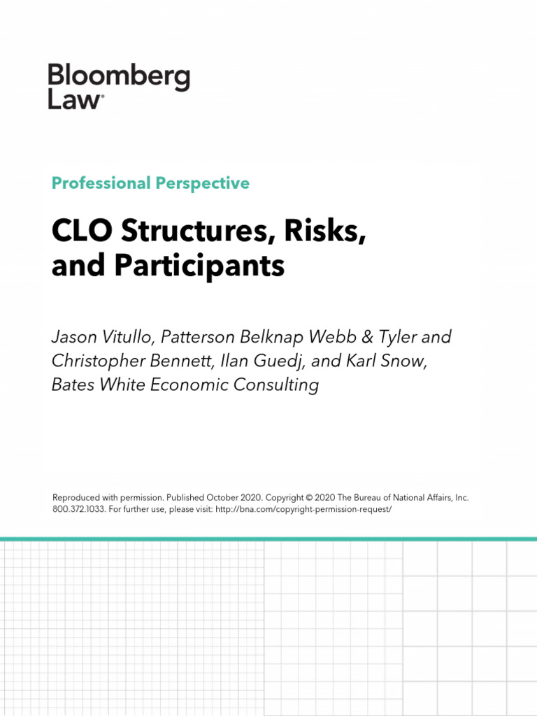 199 1.CLO Structures Risks Participants | PDF | Collateralized Debt ...