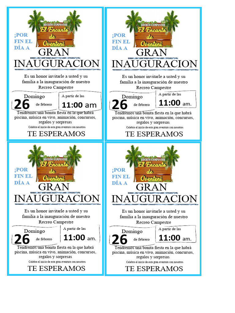 Invitacion Inauguracion | PDF