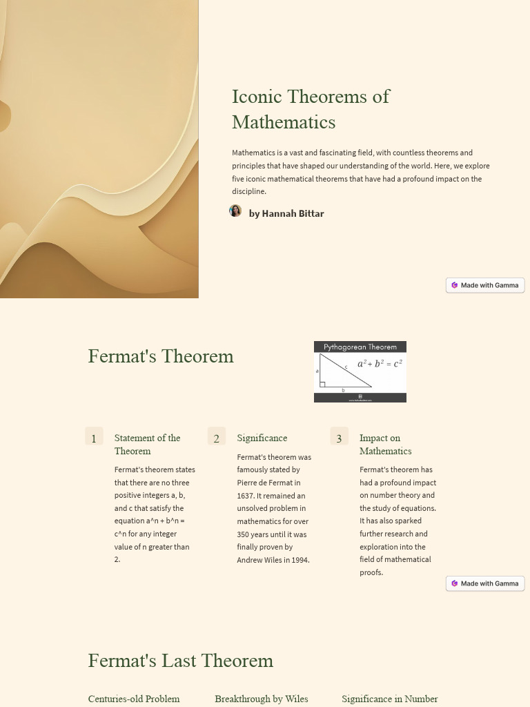 Iconic Theorems of Mathematics | PDF | Mathematics | Prime Number