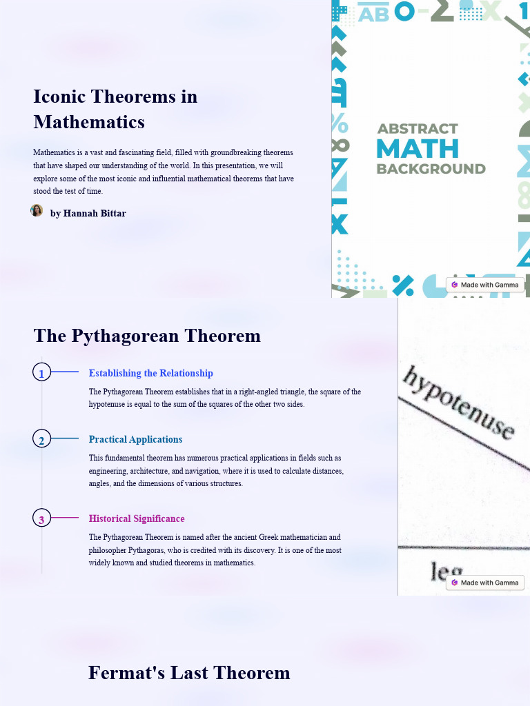 Iconic Theorems in Mathematics | PDF | Mathematics | Theorem