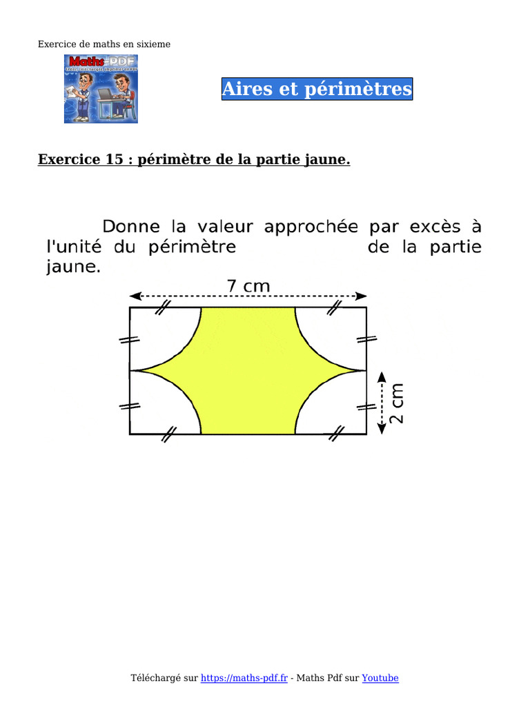 Exercice sur aires et périmètres 6ème | PDF
